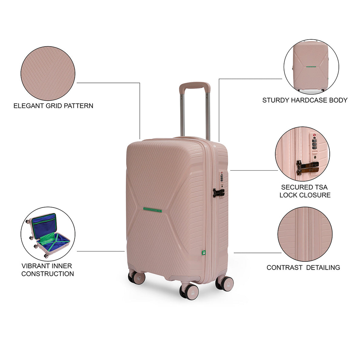 United Colors of Benetton Galaxy Hard Luggage — BAGLINE