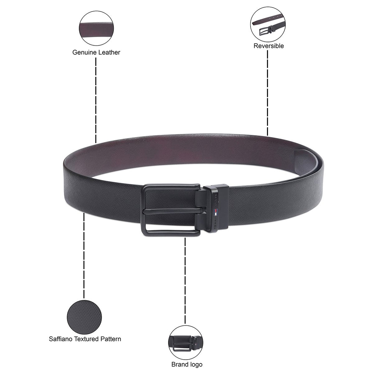 Tommy Hilfiger Stowe Men's Reversible Belt — BAGLINE