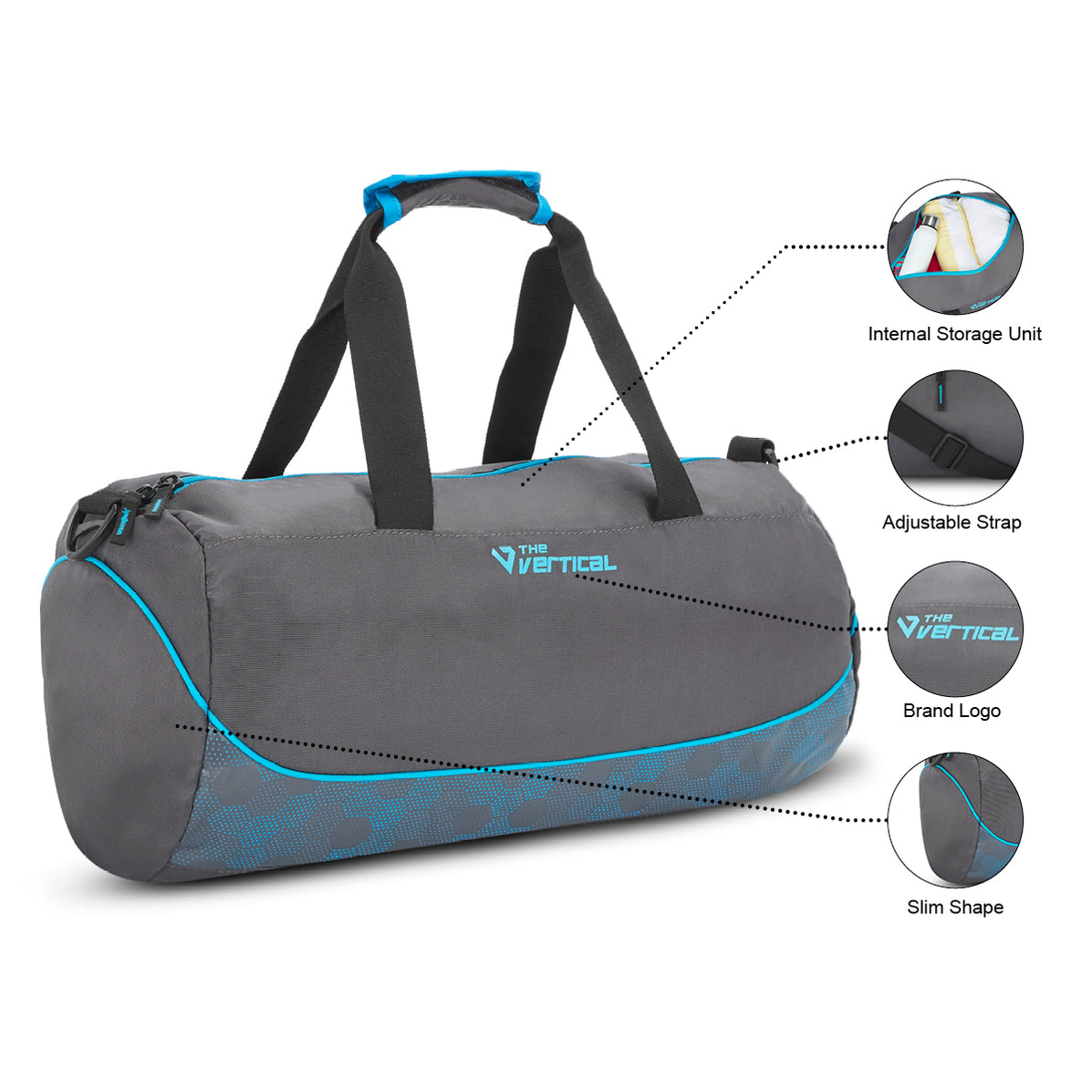 The Vertical Impulse Non Wheel Duffle Grey 50 Cm — BAGLINE